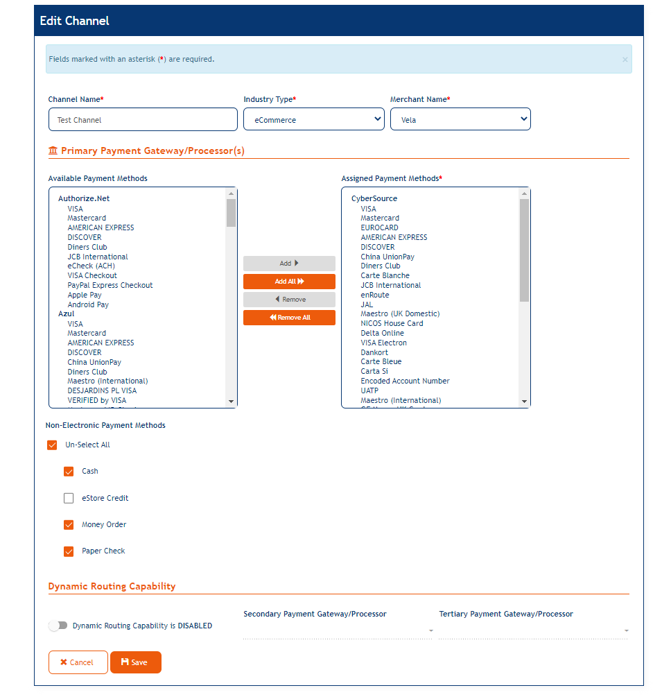 Edit Channel - VELA Admin Guide
